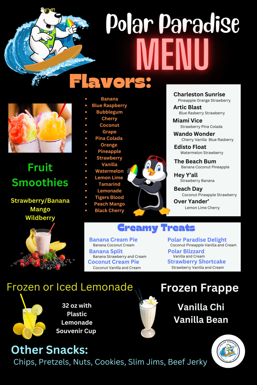 Menu – Polar Paradise